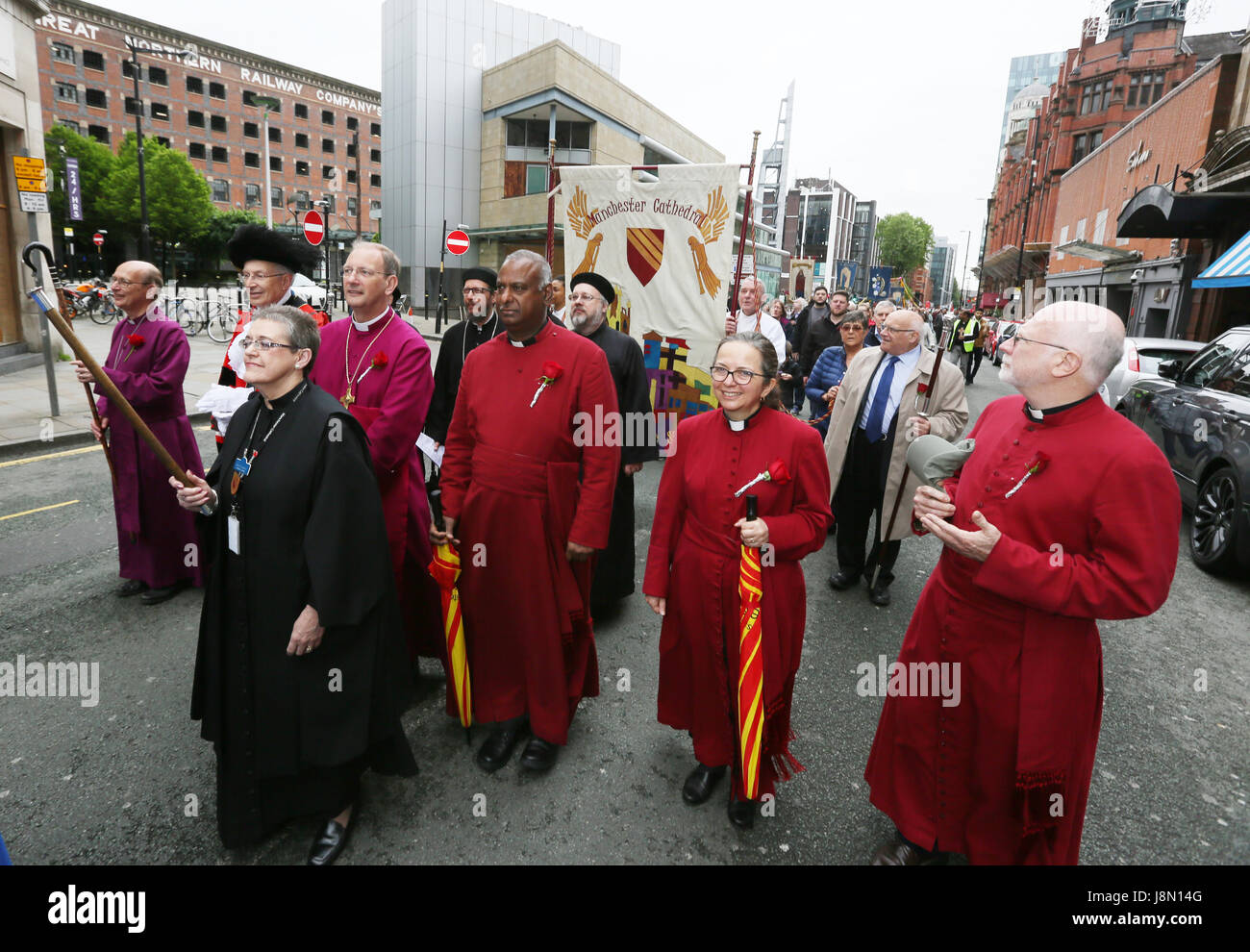 Manchester, UK. 29th May, 2017. The Cathedral Dean, Rogers Govender and ...
