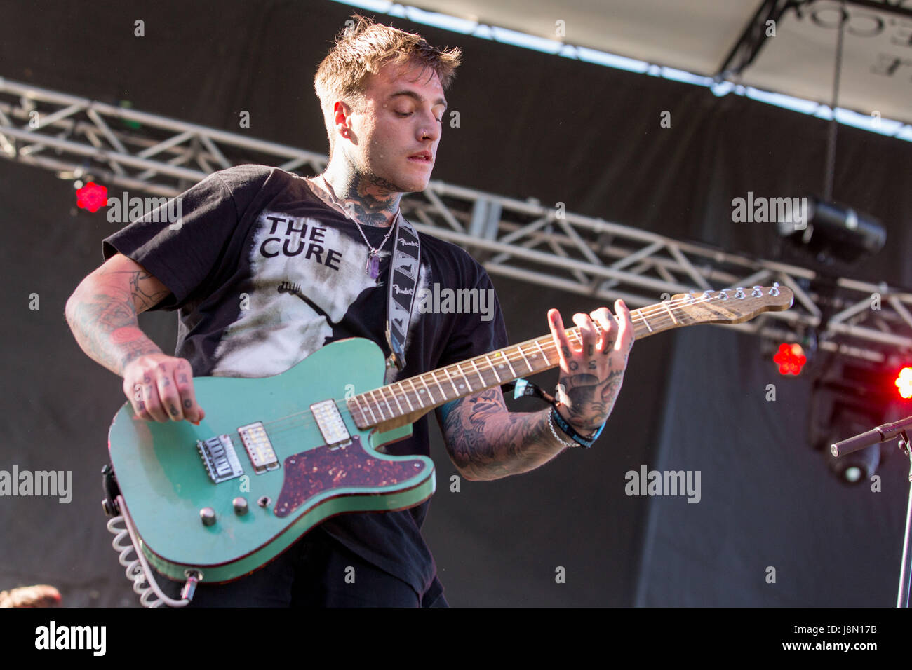 Napa, California, USA. 28th May, 2017. JOHNNY STEVENS of Highly Suspect ...