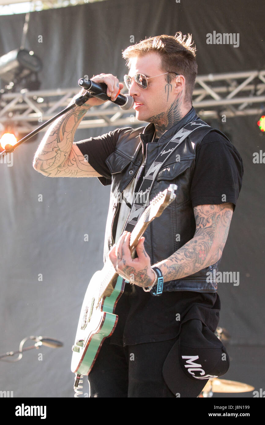 Napa, California, USA. 28th May, 2017. JOHNNY STEVENS of Highly Suspect ...