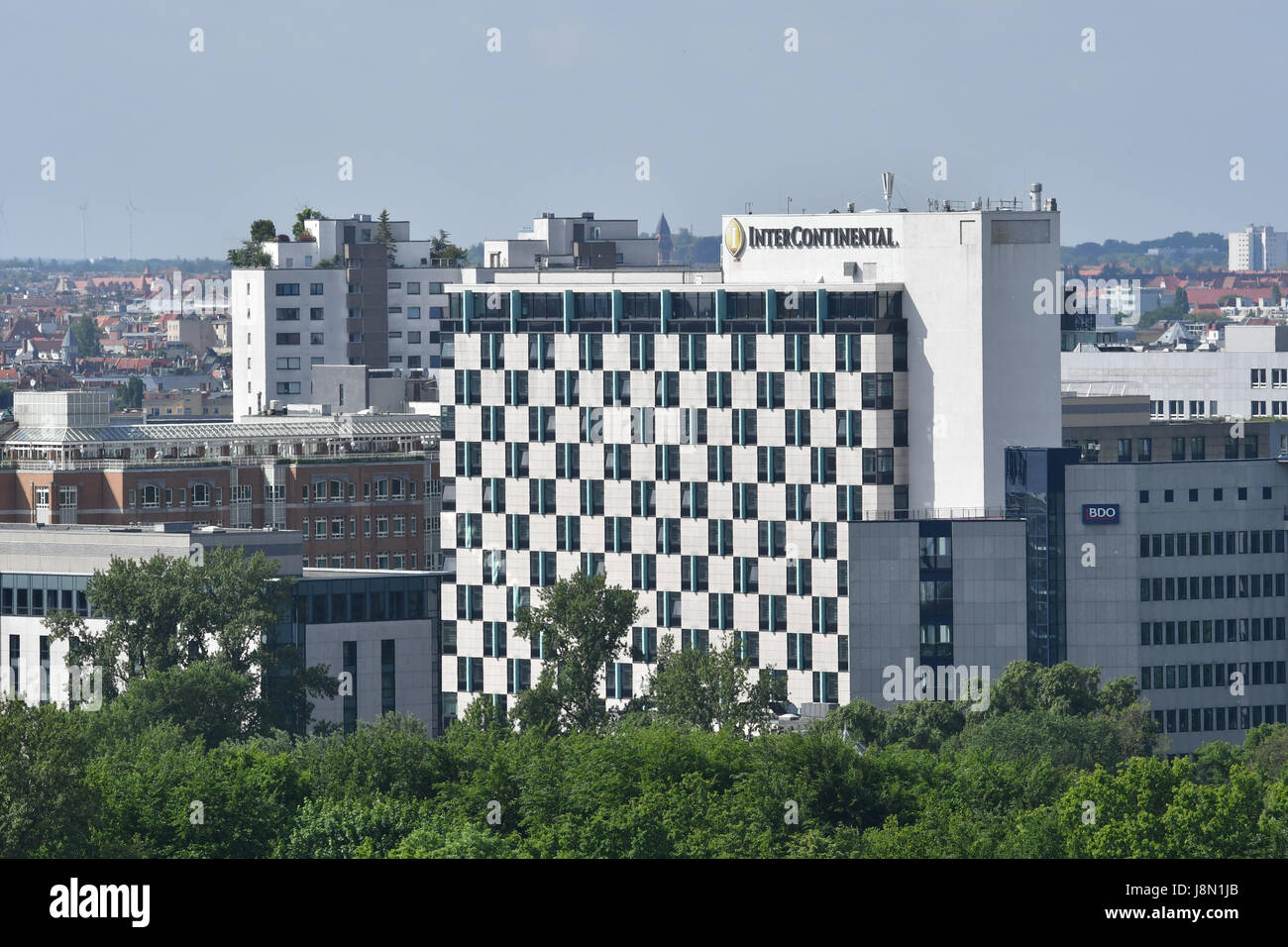 "Intercontinental" is written on the side of the Hotel Intercontinental ...