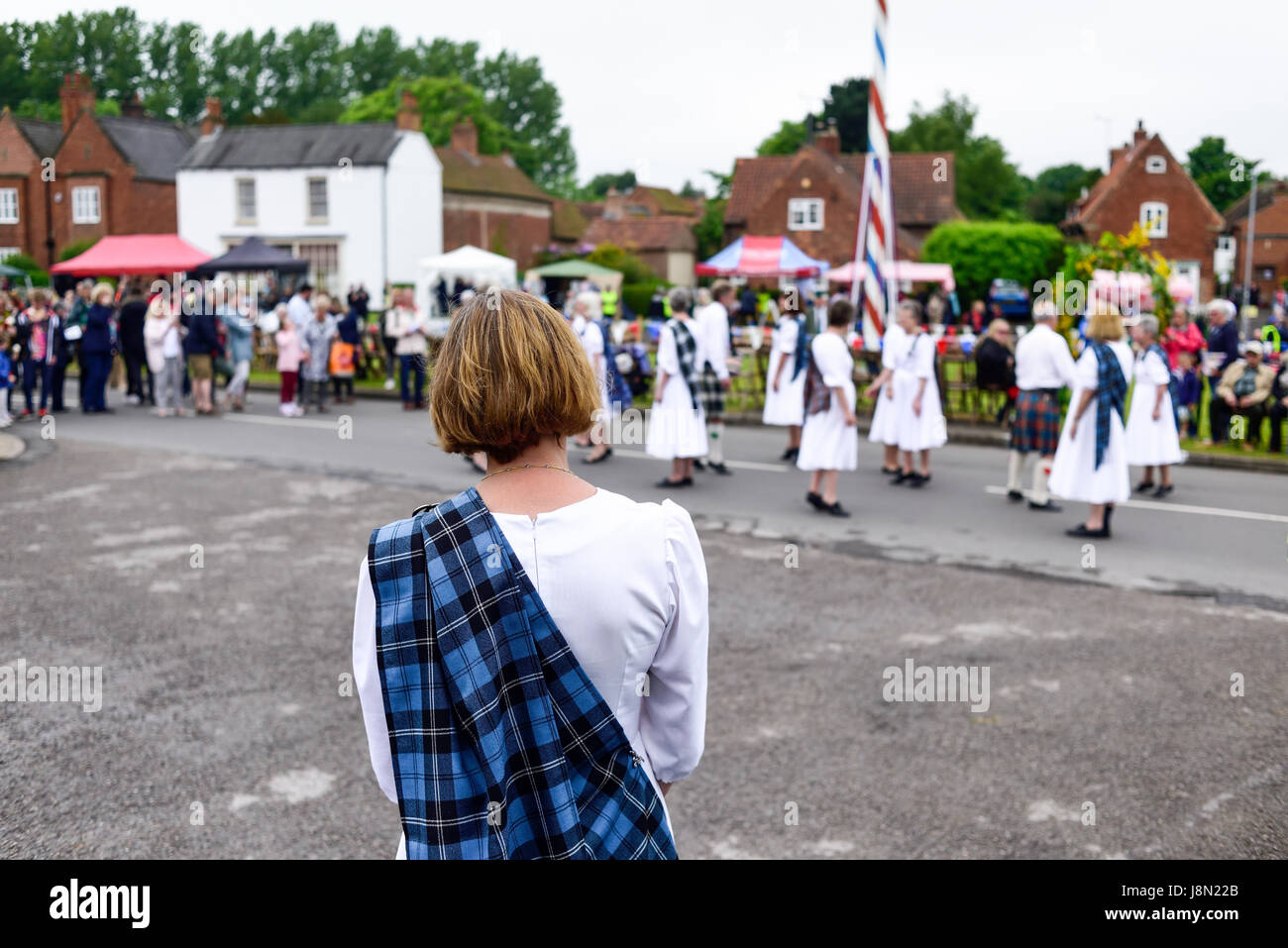 Village green fete maypole hi-res stock photography and images - Alamy