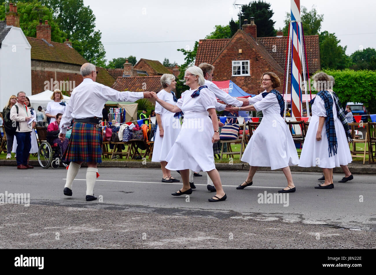 Village green fete maypole hi-res stock photography and images - Alamy