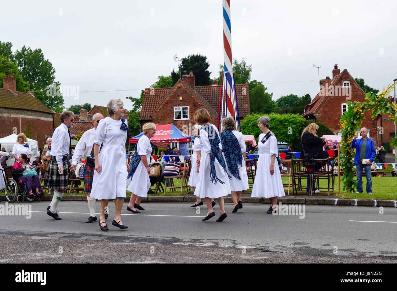 Village green fete maypole hi-res stock photography and images - Alamy