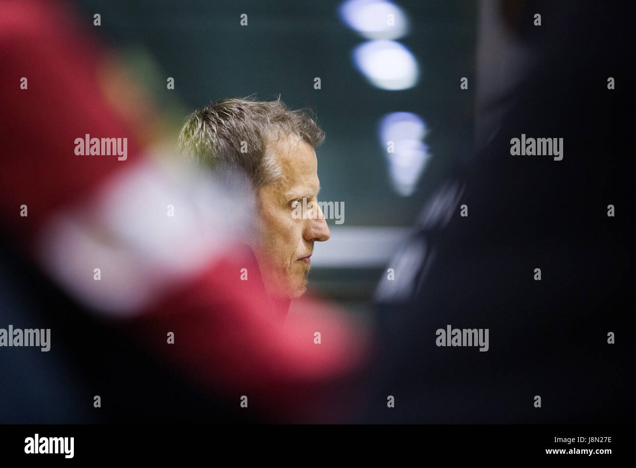 Germany coach Joerg Rosskopf pictured at a press conference at the ...
