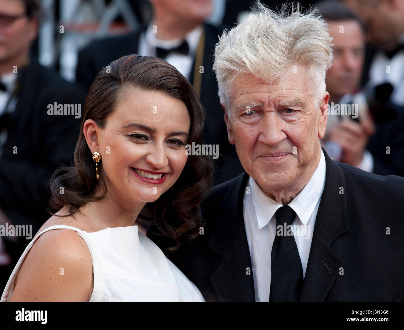 Cannes, France. 28th May, 2017. Emily Stofle and director David Lynch ...