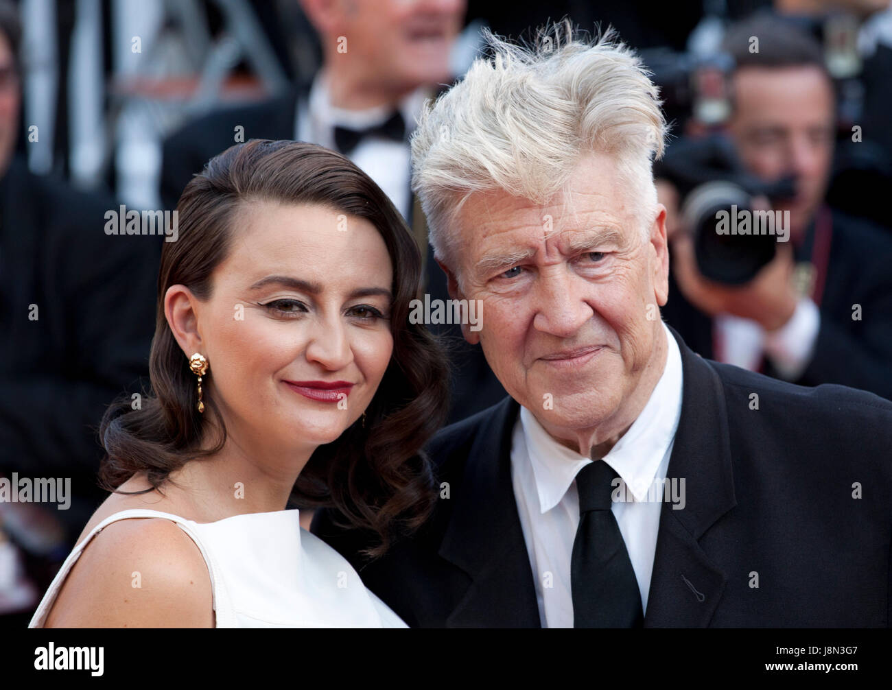 Cannes, France. 28th May, 2017. Emily Stofle and director David Lynch ...