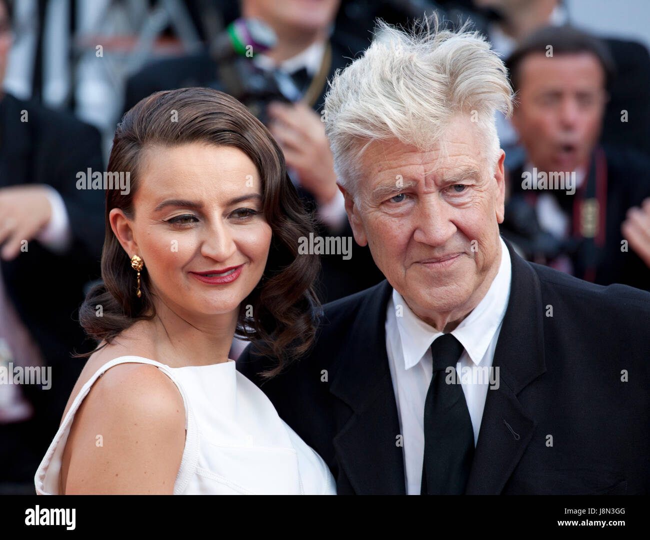 Cannes, France. 28th May, 2017. Emily Stofle and director David Lynch ...