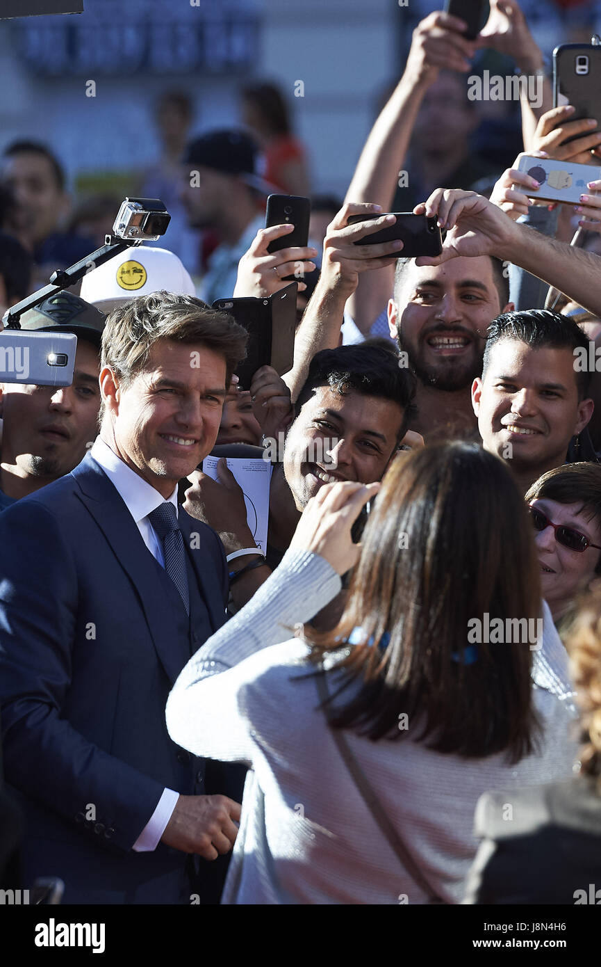 Madrid, Madrid, Spain. 29th May, 2017. Tom Cruise signs autographs ...