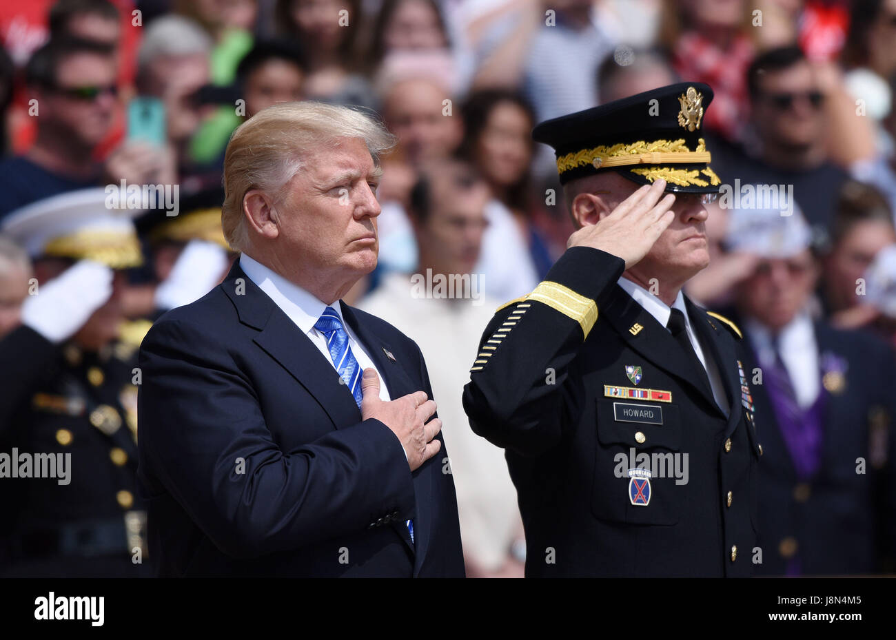 United States President Donald J. Trump participates in a wreath-laying ...