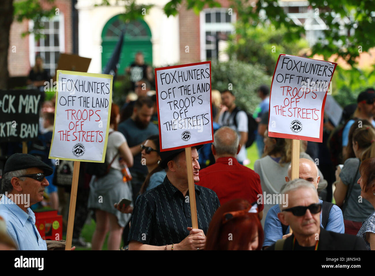 Keep the ban protest starting at cavendish square hi-res stock ...