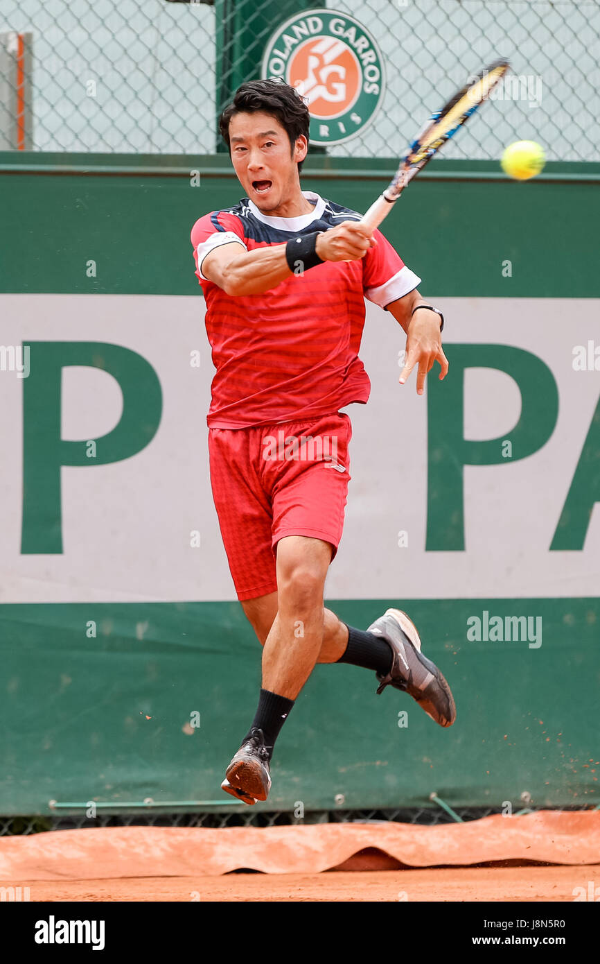 Paris, France. 29th May, 2017. Yuichi Sugita (JPN) Tennis : Yuichi Sugita of Japan during the ...