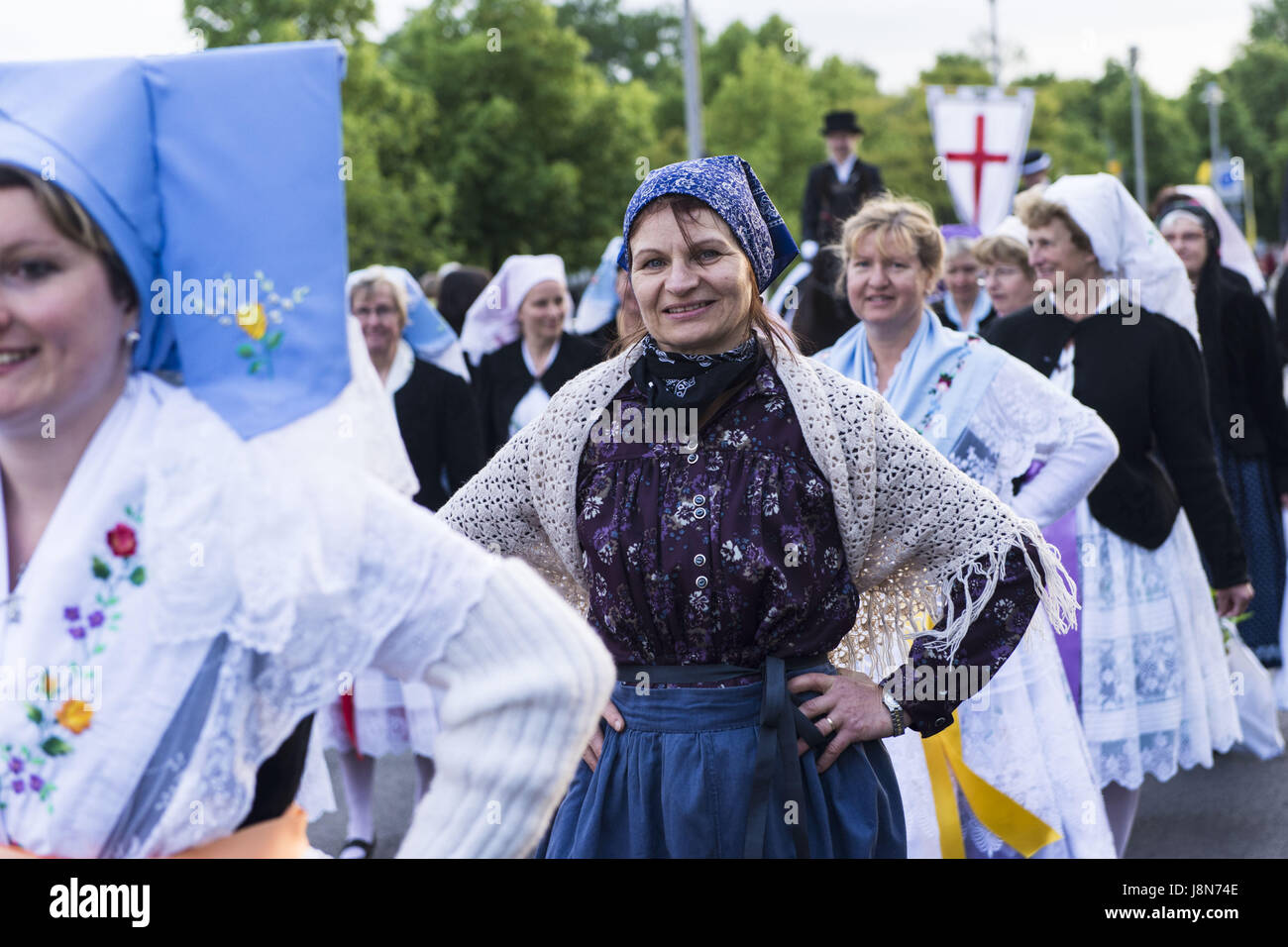 Berlin, Berlin, Germany. 24th May, 2017. A Sorbian costume group during ...