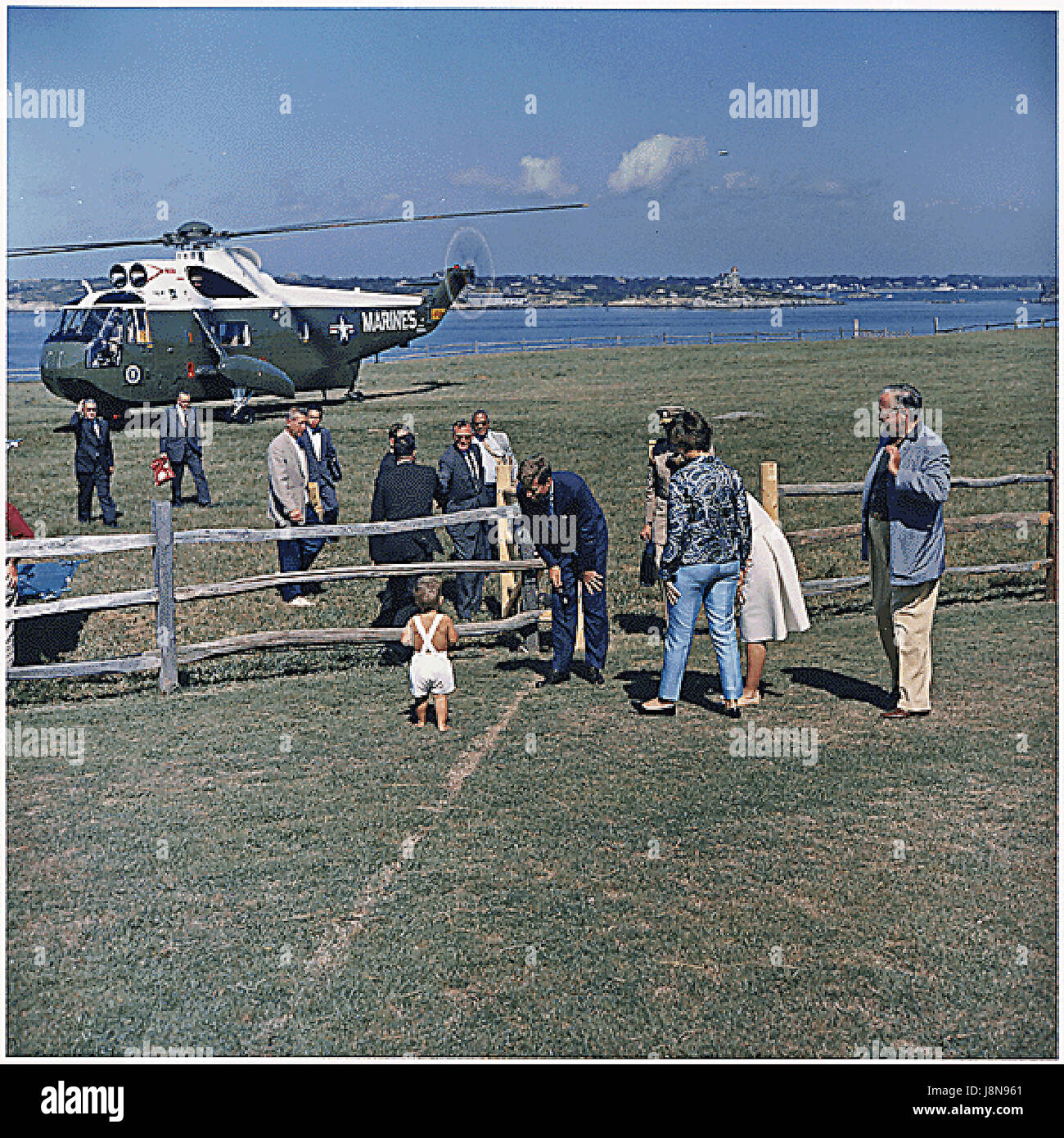 Arrival of United States President John F. Kennedy at Hammersmith Farm ...
