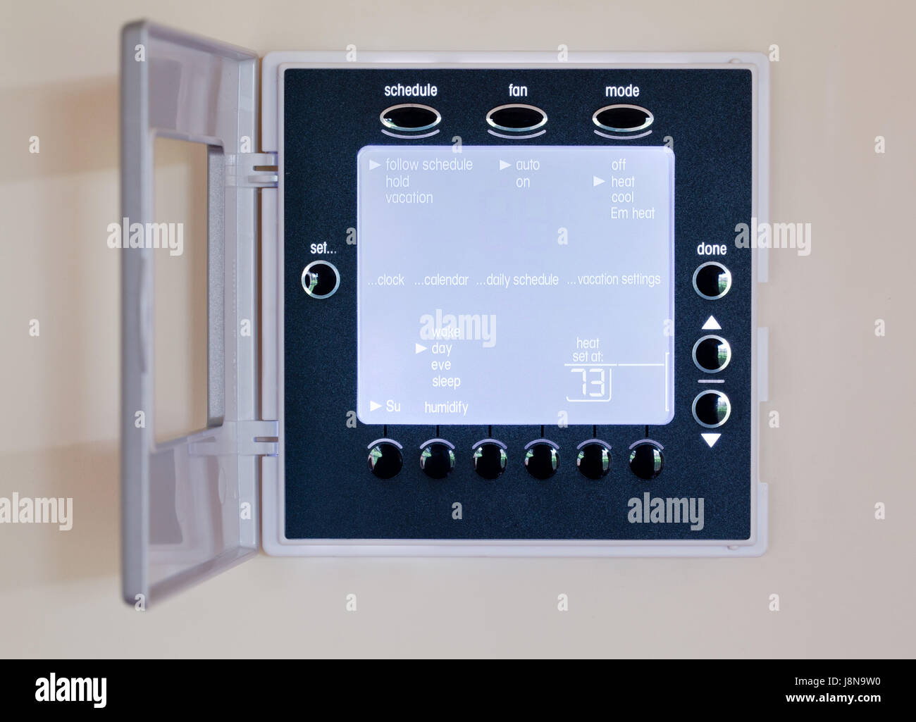 modern, modernity, heating, temperature, thermostat, electronic, home ...