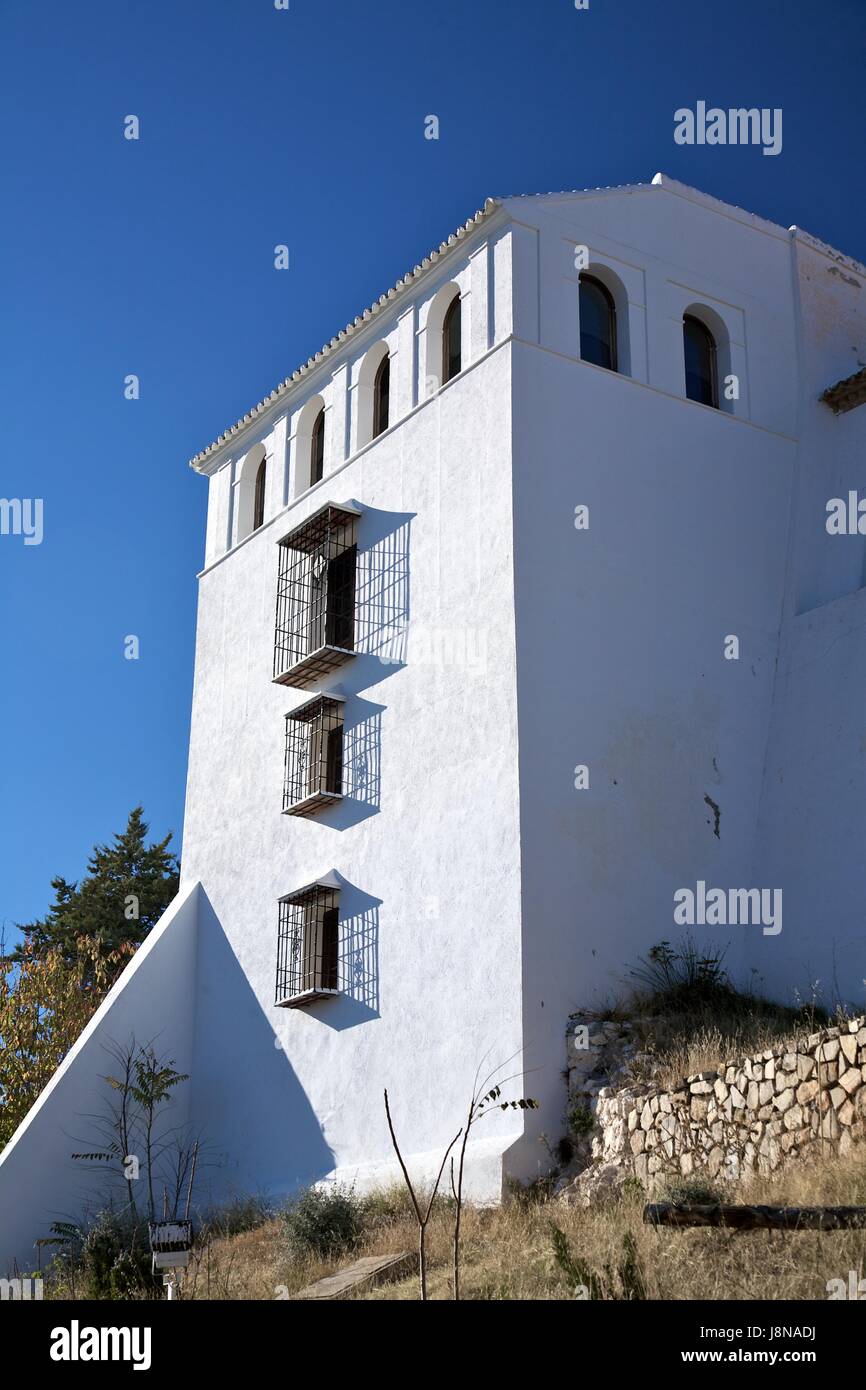 monument, spain, wall, urban, landmark, white, building, blue, tower ...