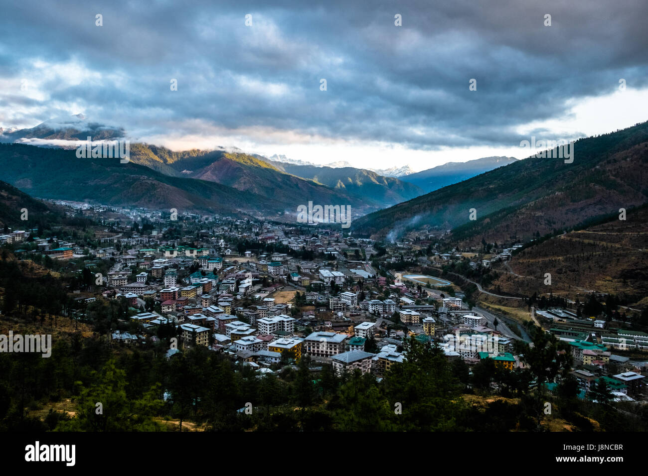 Bhutan landscape sunset hi-res stock photography and images - Alamy