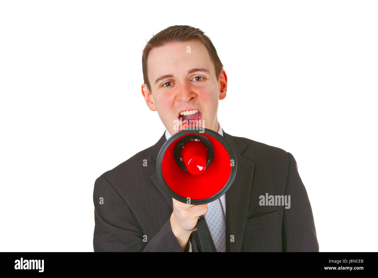 friendly, kind, business man, businessman, smart, confident, megaphone ...