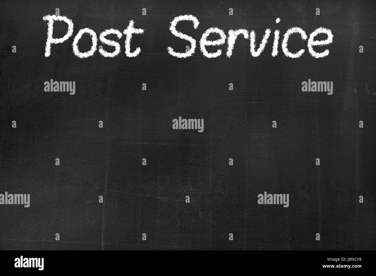 Blackboard with the text 'Post service' background texture Stock Photo ...