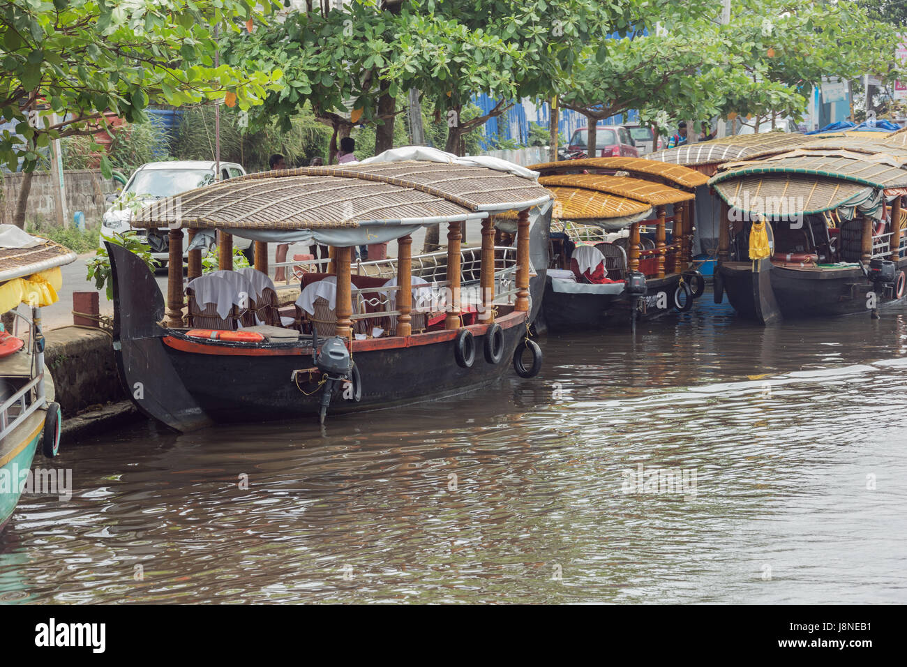 Editorial: ALAPPUZHA, KERALA, INDIA, April 9, 2017 - Boats ready for ...