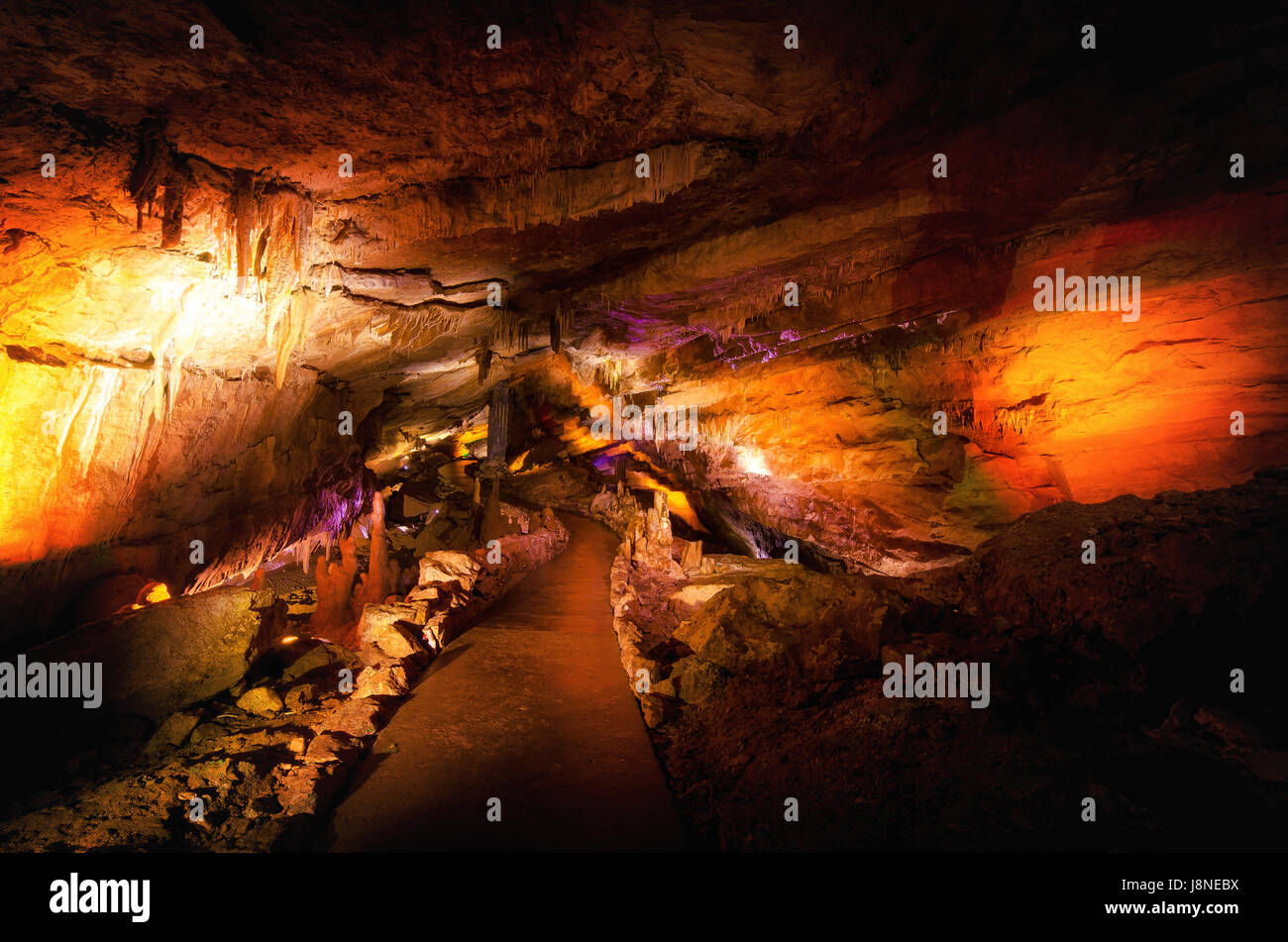 Tourists in Grotta Gigante - the biggest cave in Europe, located near ...
