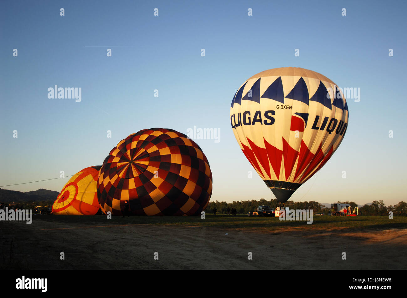 Bunch of Hot Air Balloon Competition, Italy Stock Photo - Alamy