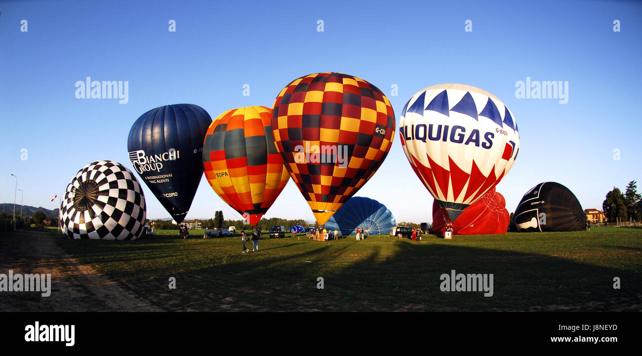 Bunch of Hot Air Balloon Competition, Italy Stock Photo - Alamy