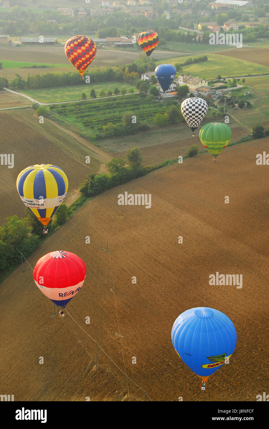 Bunch of Hot Air Balloon Competition, Italy Stock Photo - Alamy