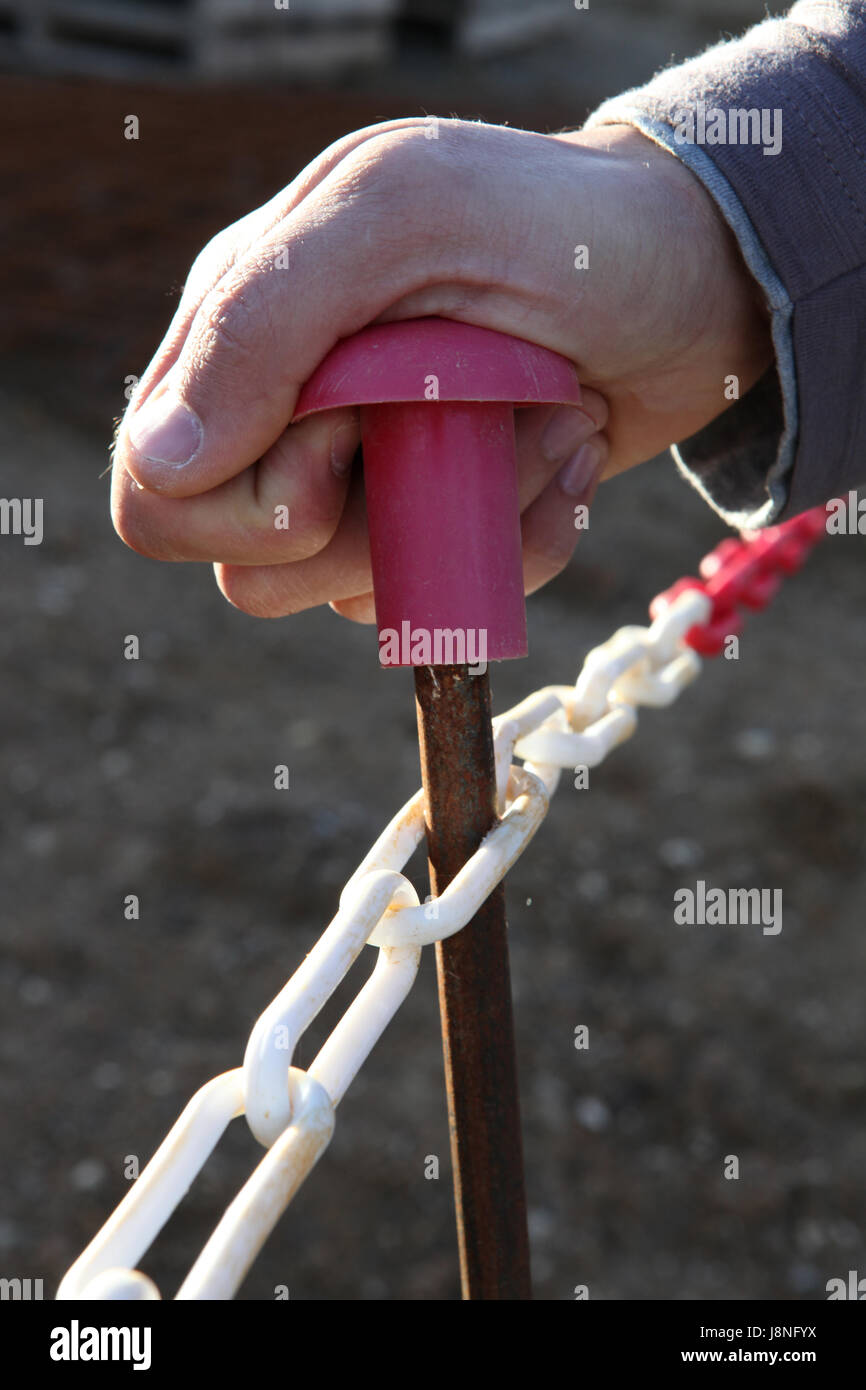 colour, closeup, chain, barred, barrier, cordon, color, construction ...