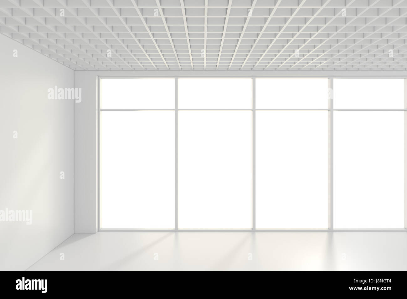 Empty white room interior office. 3d rendering Stock Photo - Alamy