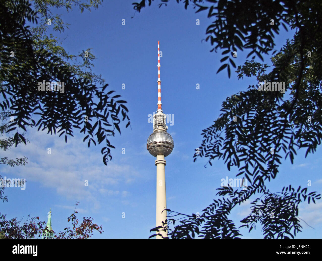 berlin, germany, german federal republic, television tower, emblem ...