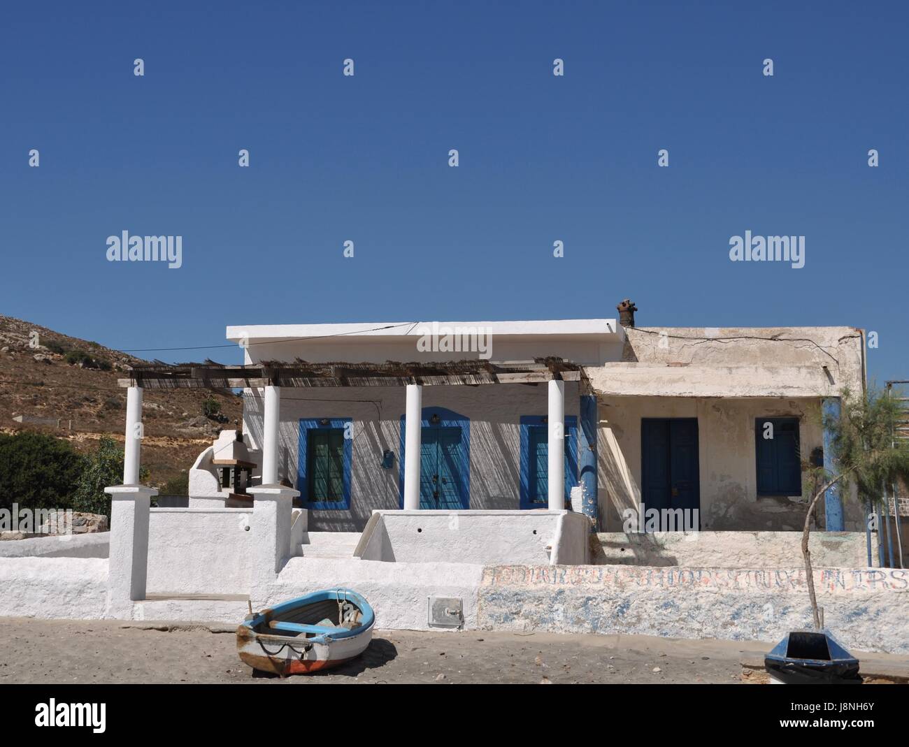 blue, house, building, greece, greek, white, blue, house, building ...