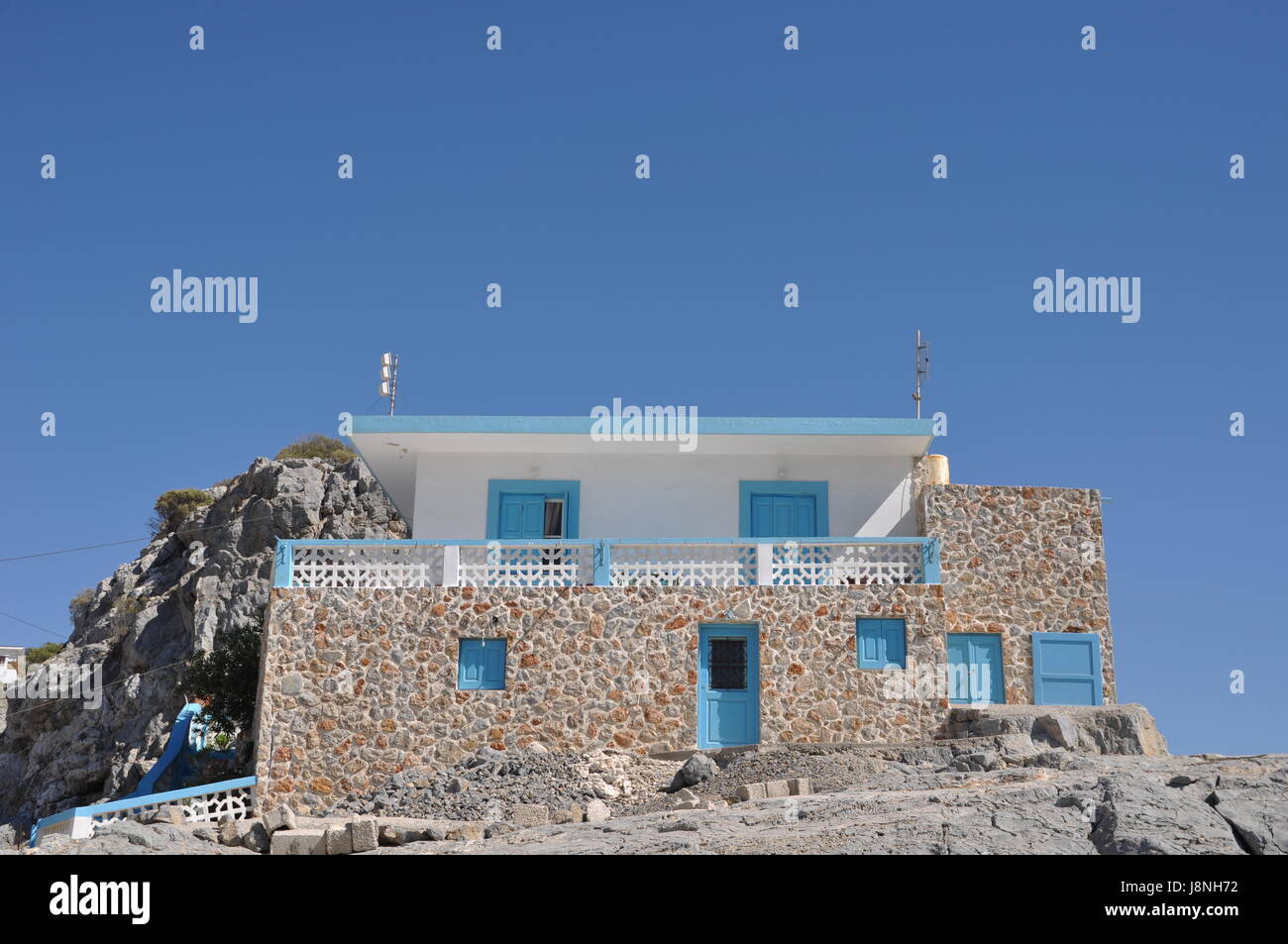blue, house, building, greece, greek, white, blue, stairs, house ...