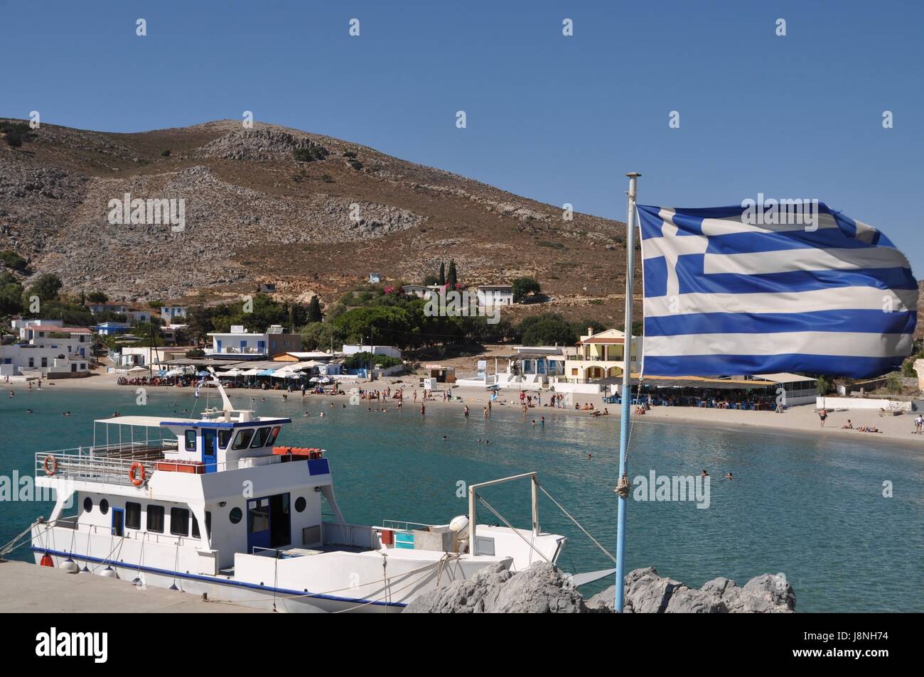greece, beach, seaside, the beach, seashore, greek, bay, island, docks ...