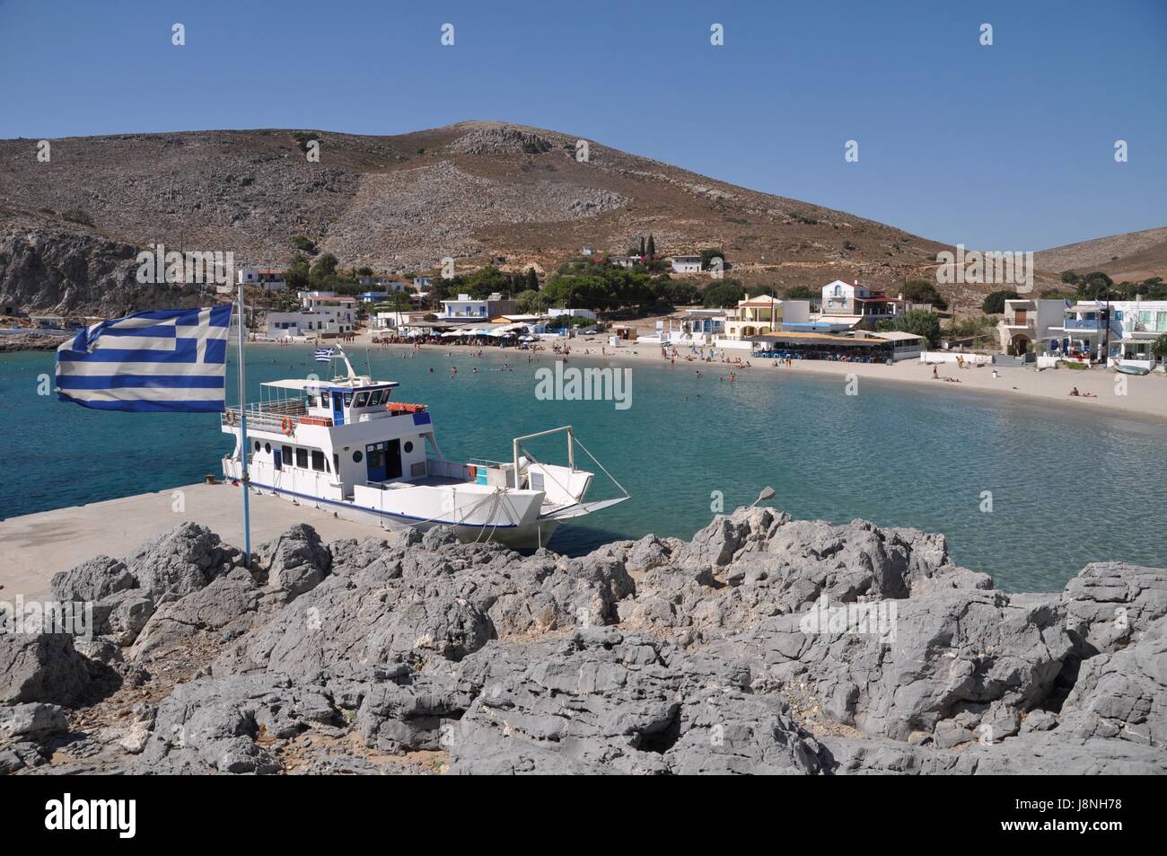 greece, beach, seaside, the beach, seashore, greek, bay, island, docks ...