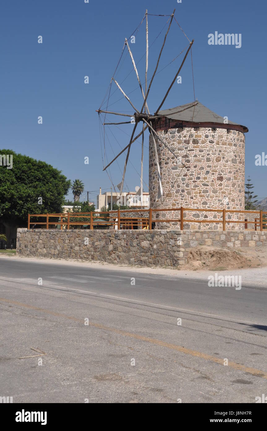 greece, greek, windmill, mill, wind, blue, travel, historical, tree ...