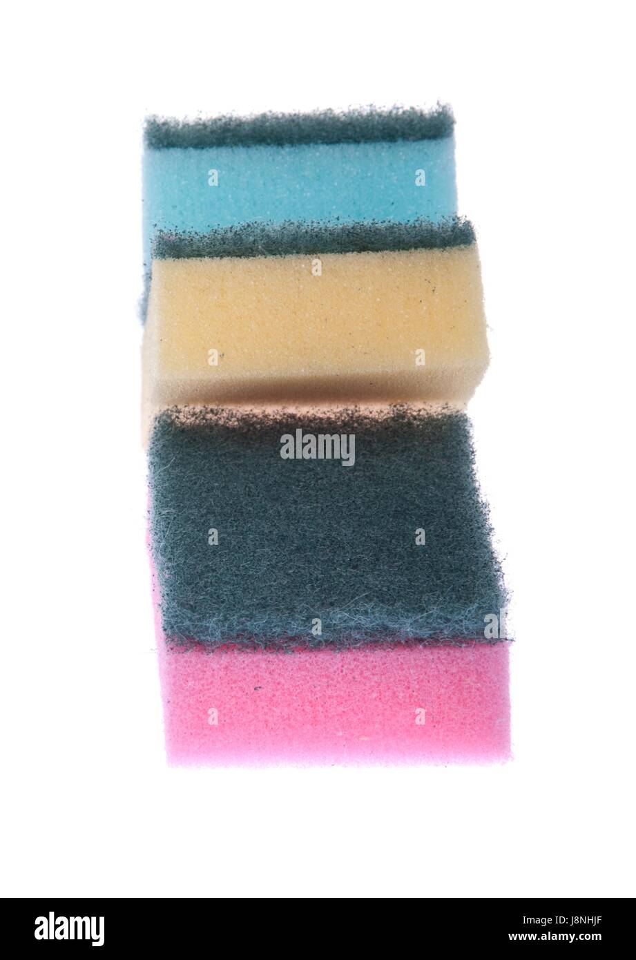 isolated, household, wash, washing, hygiene, clean, white, sponge ...