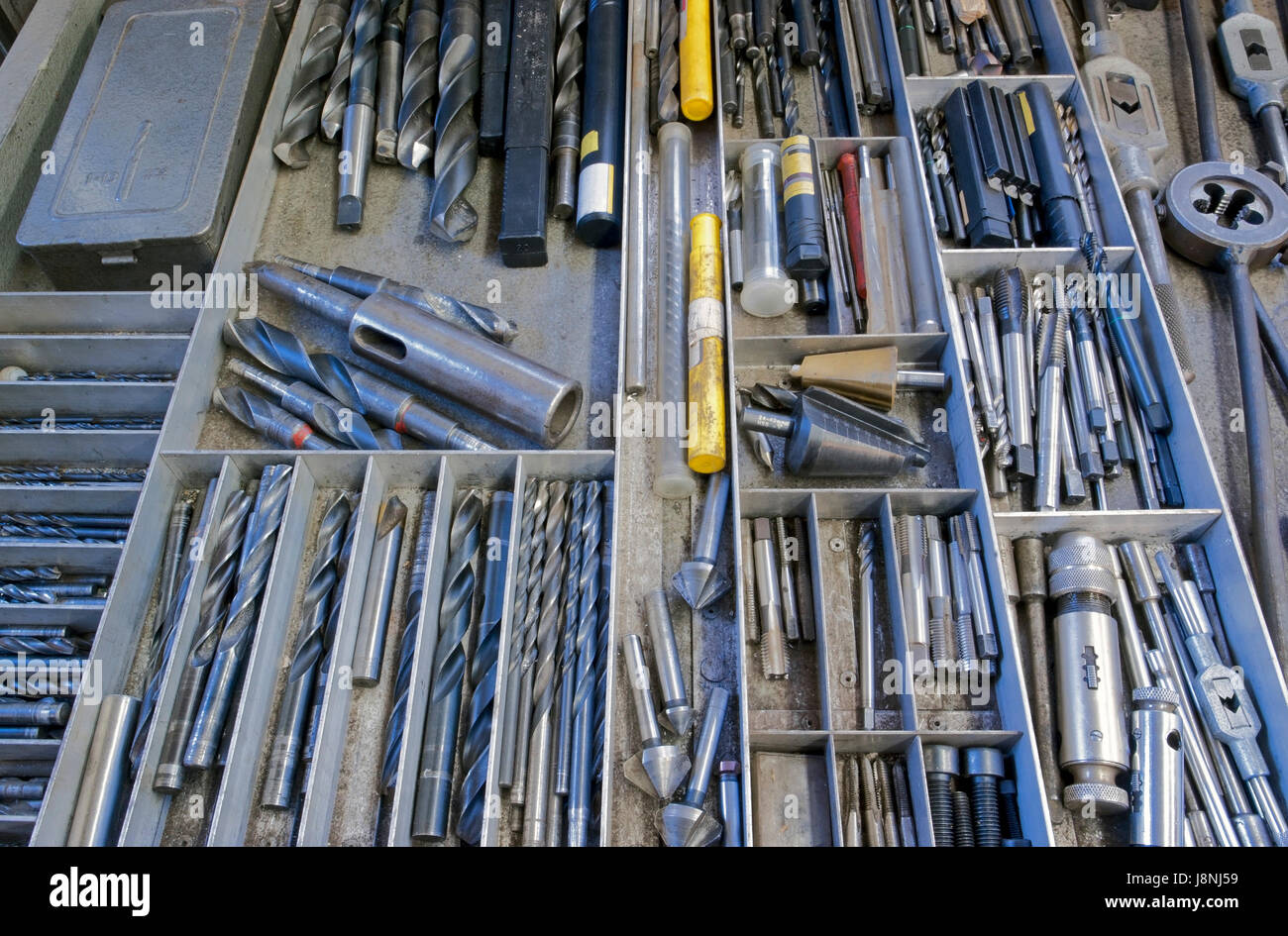 drill,screwplate,threader,reamer and other tools Stock Photo - Alamy