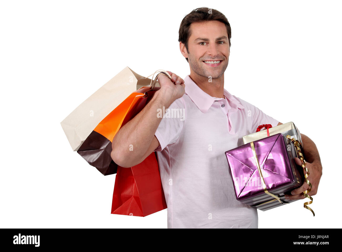 present, shopping, gift, imagining, purchasing, man, purchases, laugh ...