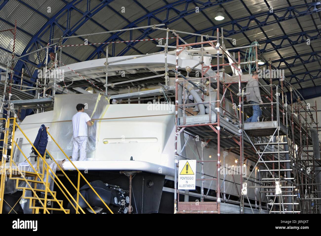 Viareggio (Tuscany, Italy), shipyards, construction of large luxury ...