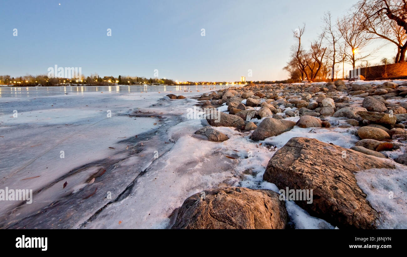 winter, frozen, fresh water, lake, inland water, water, landscape ...