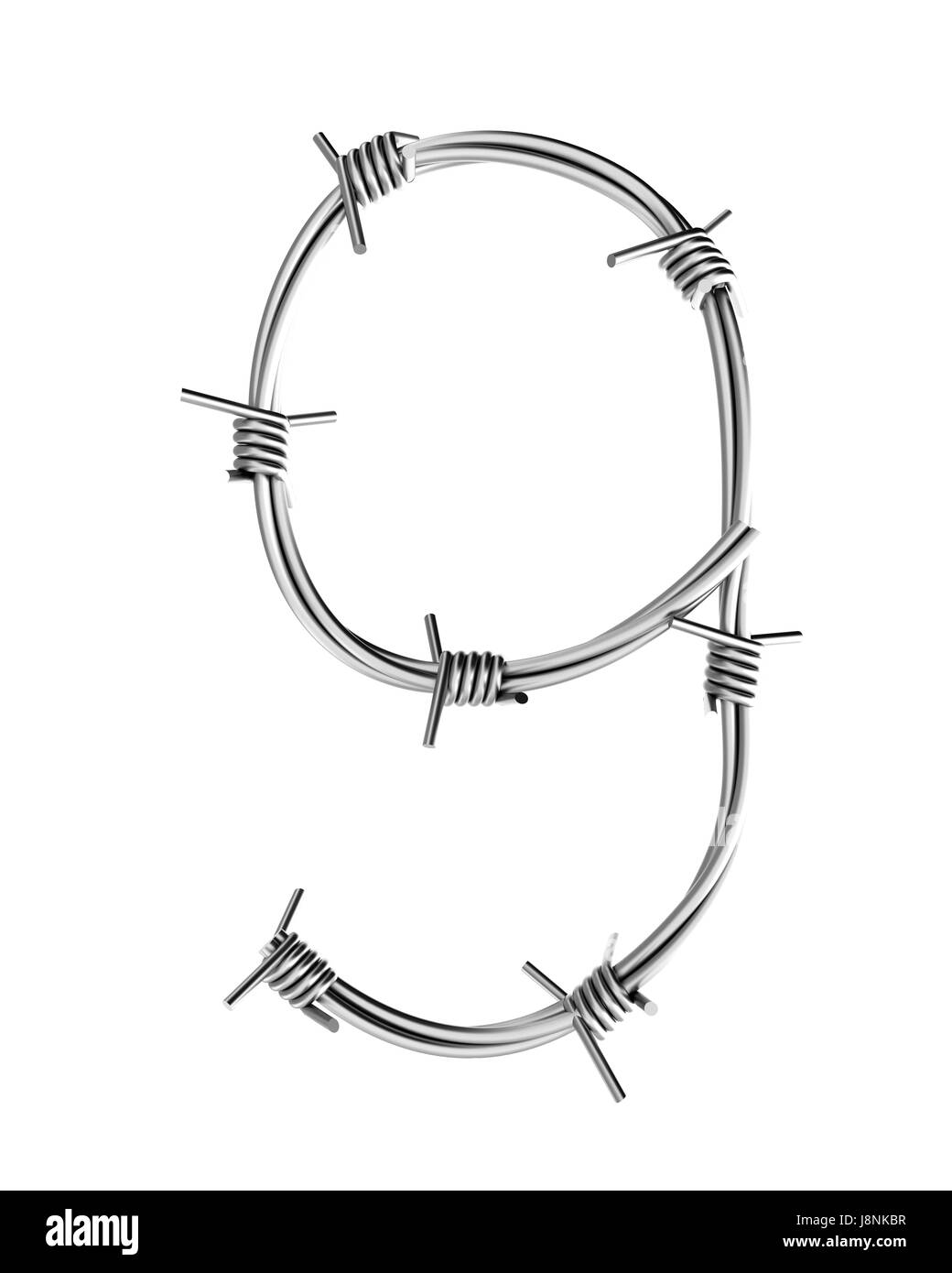 Barbed wire alphabet hi-res stock photography and images - Alamy