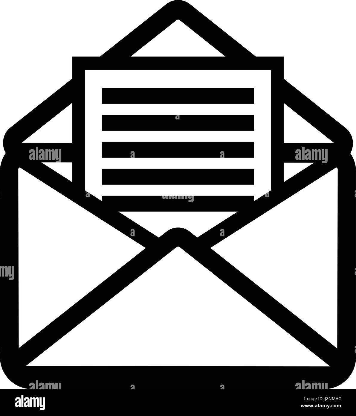 Opened envelope with letter inside. Receive mail icon Stock Vector ... Opened envelope with letter inside. Receive mail icon Stock Vector ...