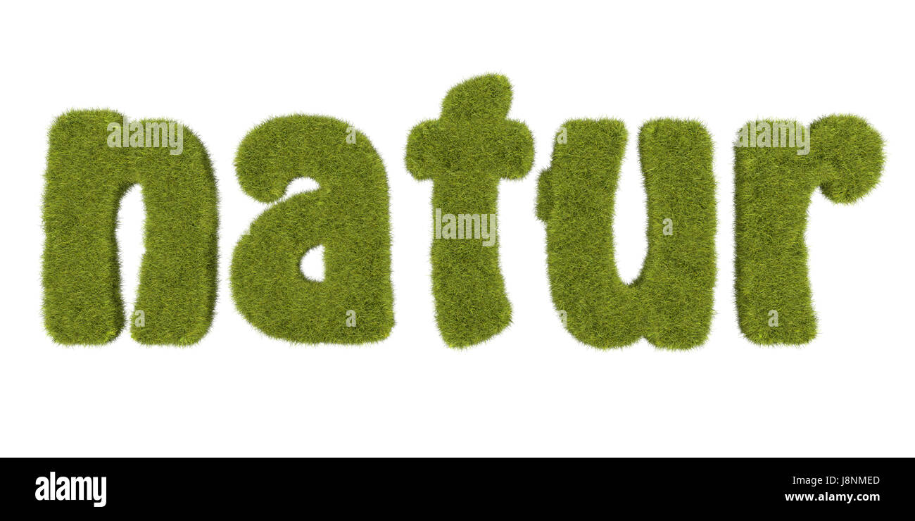 word, letter, text, meadow, grass, lawn, green, nature, isolated ...
