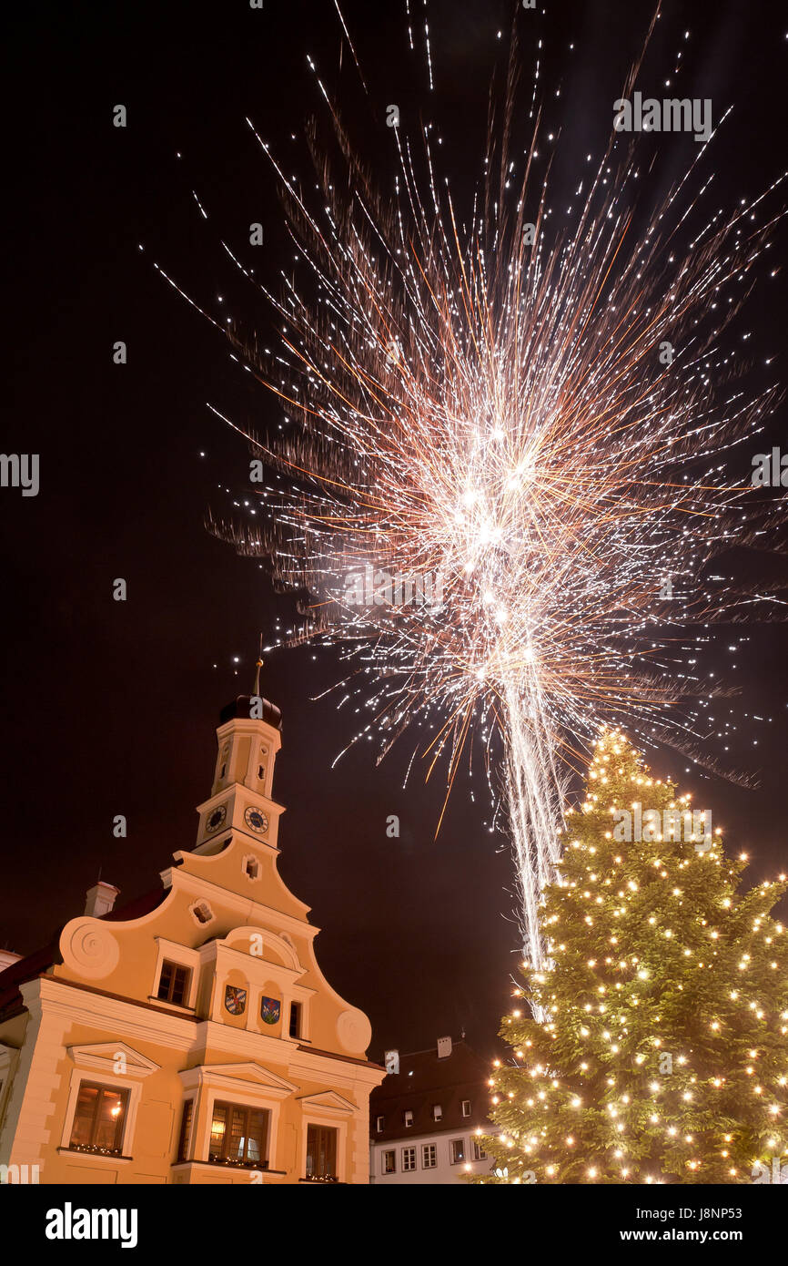 night, nighttime, lights, advent, christmas tree, stars, asterisks ...
