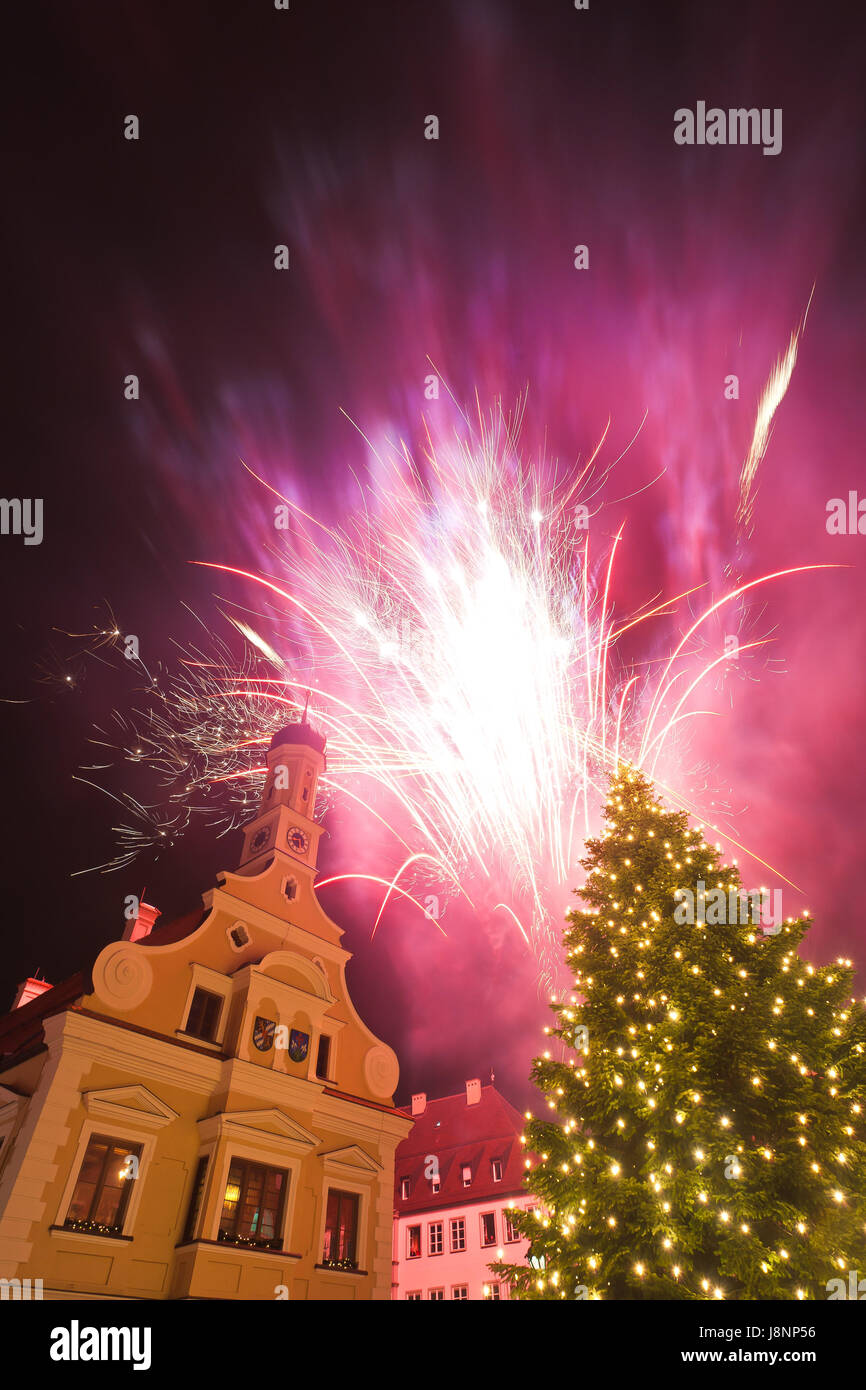 night, nighttime, lights, advent, christmas tree, stars, asterisks ...