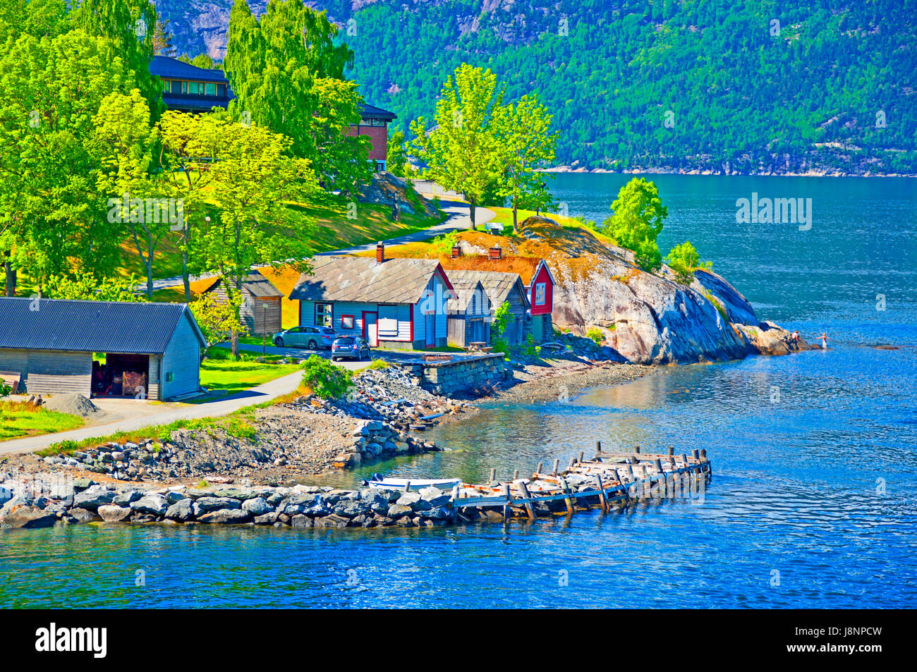 Utne, Hardanger Harbour, Hardanger Fjord, Norway Stock Photo - Alamy