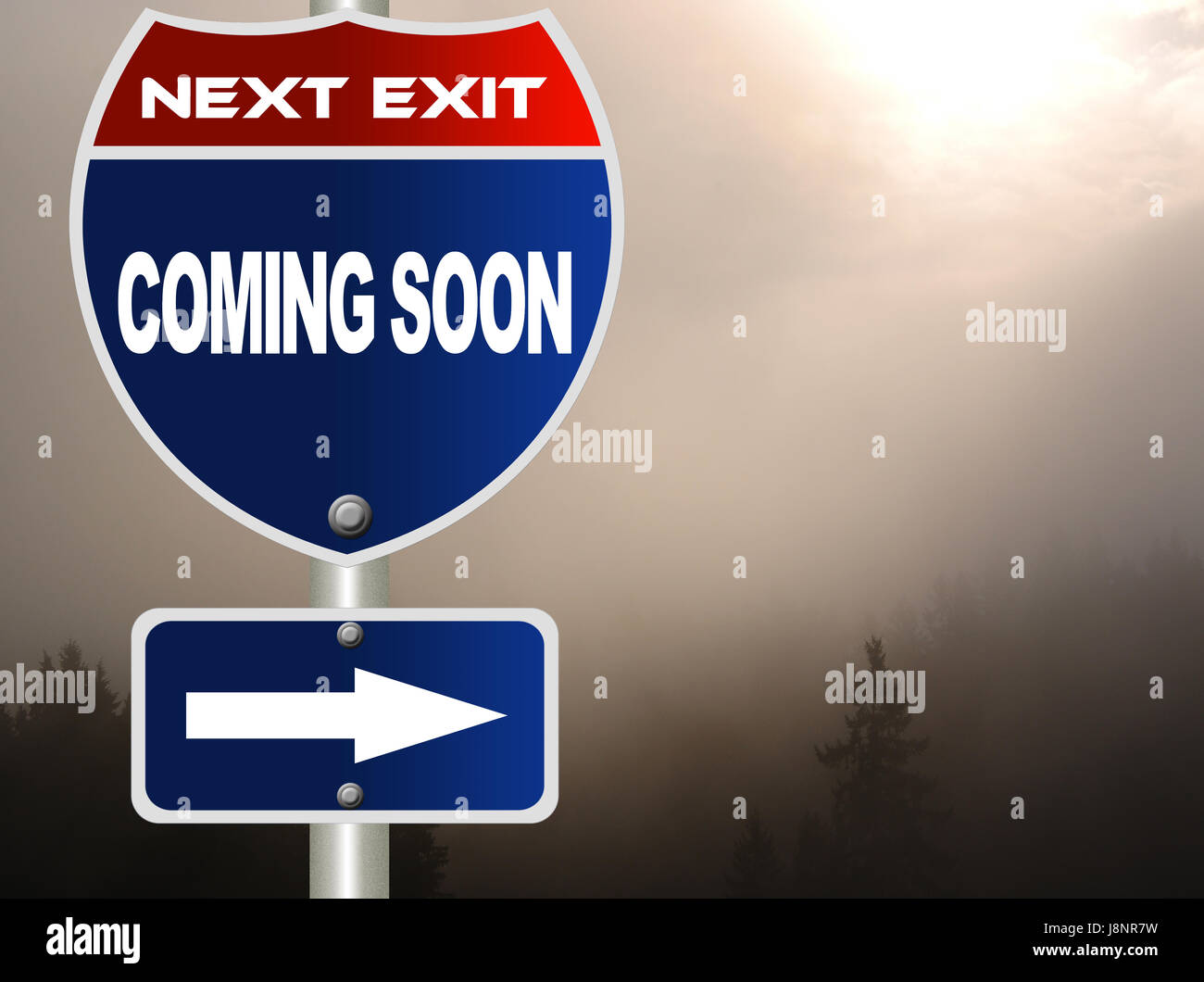traffic, transportation, exit, sign, coming, soon, arrow, road ...