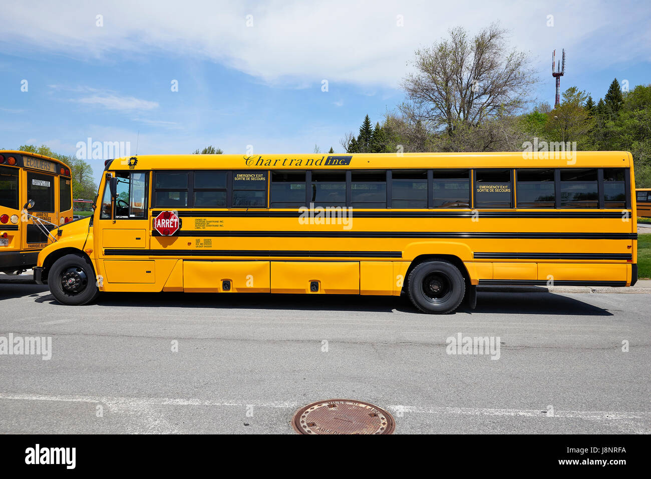 School bus parking hi-res stock photography and images - Alamy