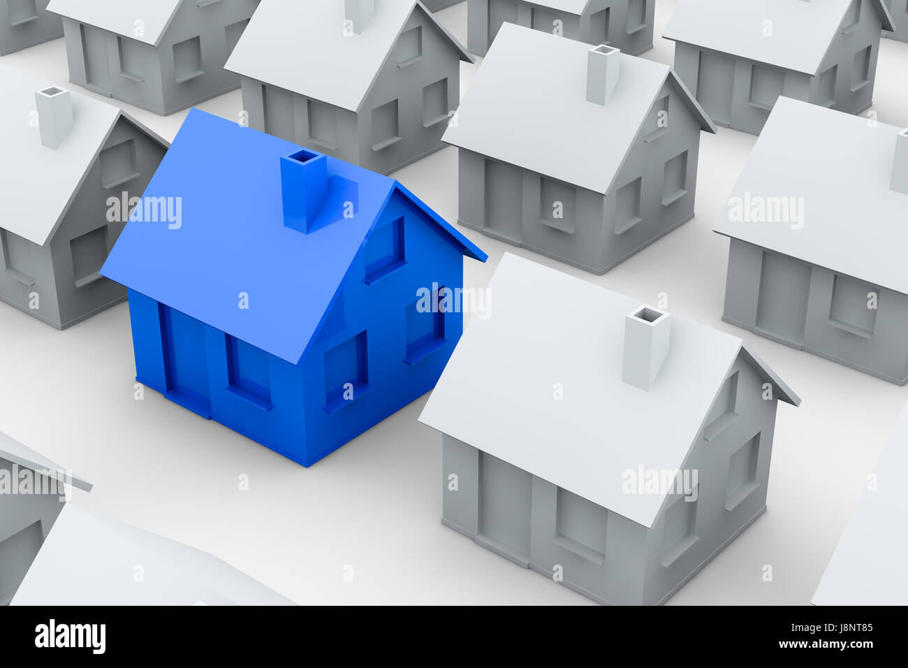 blue, house, building, build, isolated, model, design, project, concept ...