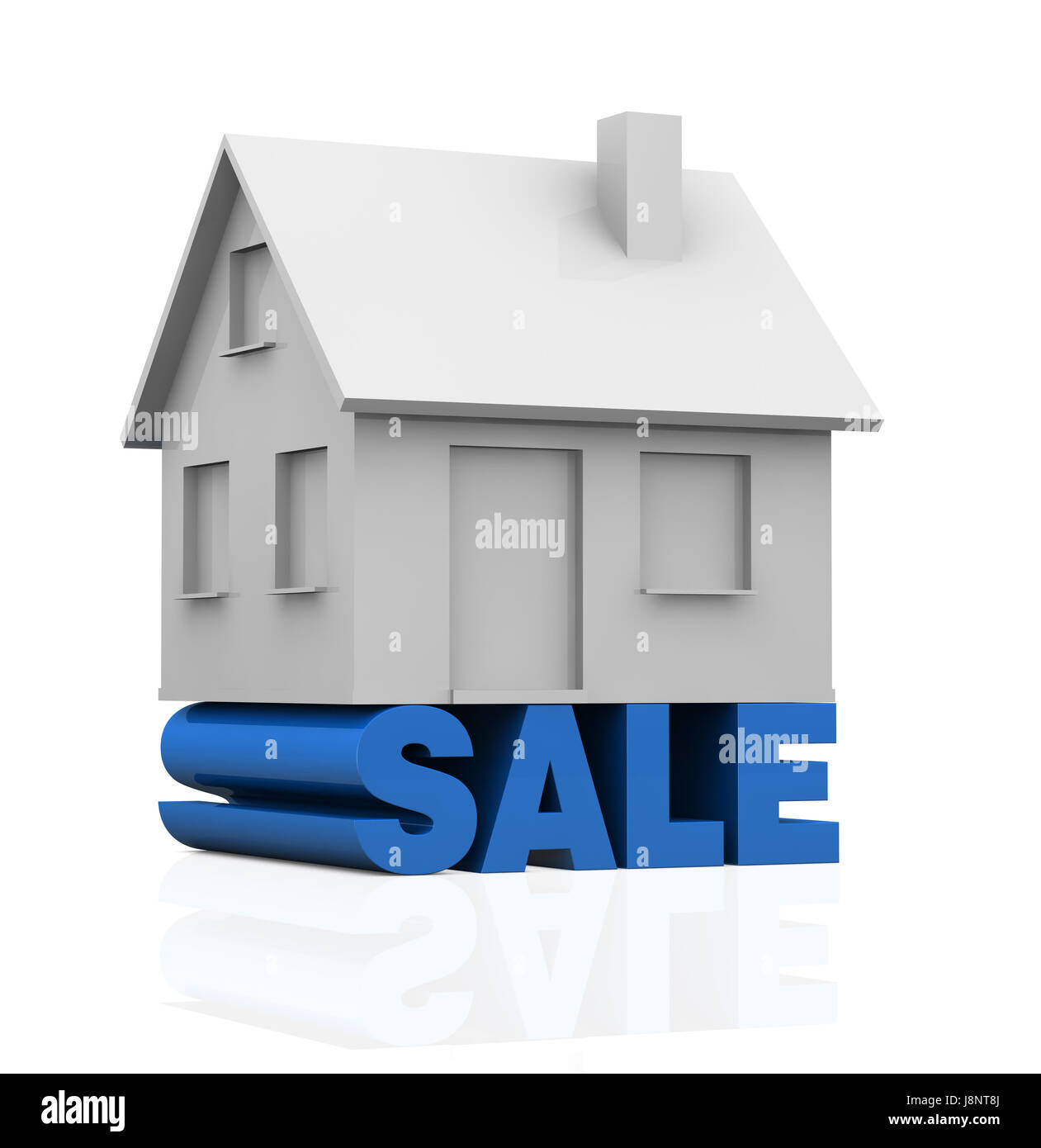 blue, house, building, sell, isolated, model, design, project, concept ...